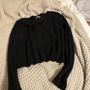 PacSun | Sweaters | Pacsun Cropped Black Sweater | Poshmark